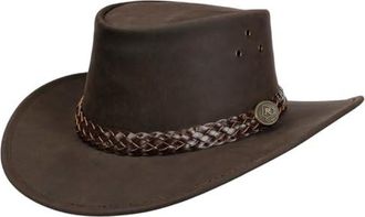 Scippis Chapeau en cuir Wallaroo, marron, L