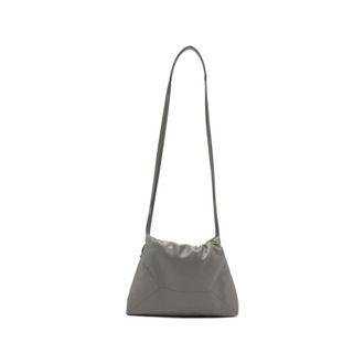 Brunello Cucinelli Ger&uuml;schte Schultertasche mit Kordelzug - - Bags - Damen - Grau - ONE SIZE
