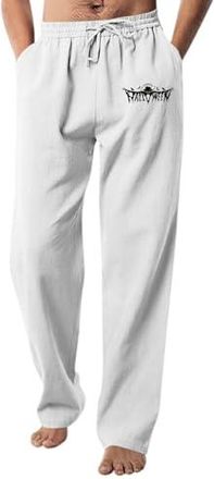 Generic Jogging Homme Pantalon Jogging Homme Pantalon Survetement Homme Confortable Classique - Pantalon Lin Homme Mode Halloween - Couleur Pure, Flat Front, 