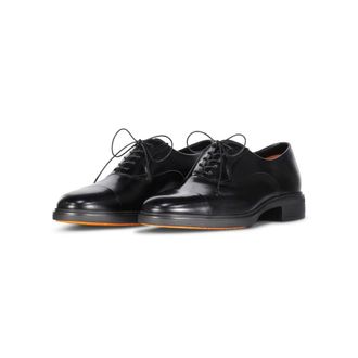 Santoni Oxford-Schuhe aus Leder mit elastischen Eins&auml;tzen - - Shoes - Herren - Schwarzk - 46 EU