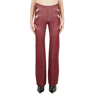 Dion Lee Gestrickte Hose mit Ausschnitten - - Trousers - Damen - Rot - XS
