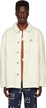 &Eacute;tudes Studio Homme, Vestes, Blanc, Taille: XL Veste Twill Blanche &Eacute;l&eacute;gante D&eacute;contract&eacute;e
