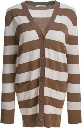 Max Mara Femme, Pulls, Multicolore, Taille: 40 FR Cardigan en maille ray&eacute;e