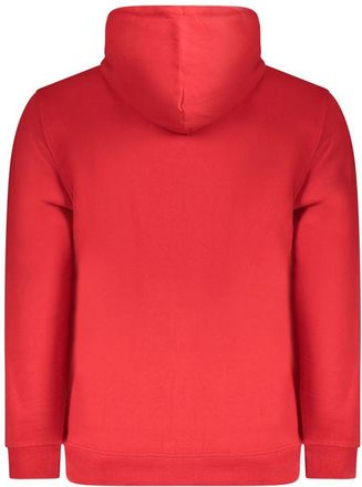 Tommy Hilfiger Logo Embroidered Cotton Hoodie - Red