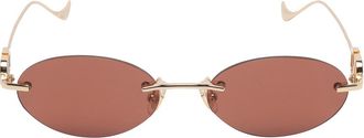 Valentino Garavani Lunettes De Soleil - Marron