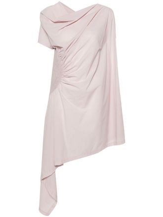 Issey Miyake robe asymétrique drapée - Rose