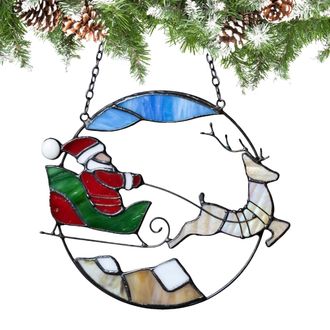 Generico Fensterh&auml;nger - Sonnenf&auml;nger | Edelstahl | Fensterdekoration | Weihnachtsdekoration aus Acryl | H&auml;nge f&uuml;r Kinder | H&auml;nge aus Acryl | H&auml;nge mit LED-Lic