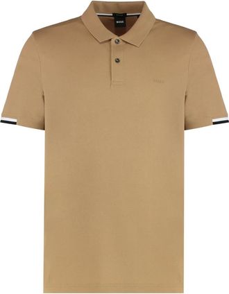 HUGO BOSS Homme, Tops, Beige, Taille: XL Polo en piqu&eacute; de coton