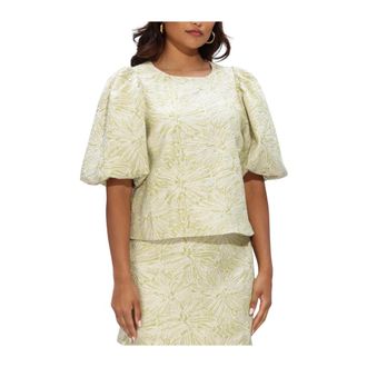 Notre-V Hennie Brokat Top - - Blouses & Shirts - Damen - Gr&uuml;n - 2XL