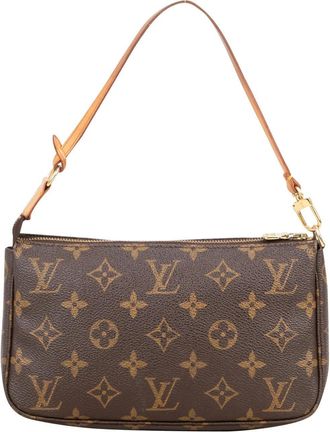 Louis Vuitton Crossbody Bags - Louis Vuitton Canvas Monogram Pochette Accessoire - Gr. unisize - in Braun - für Damen
