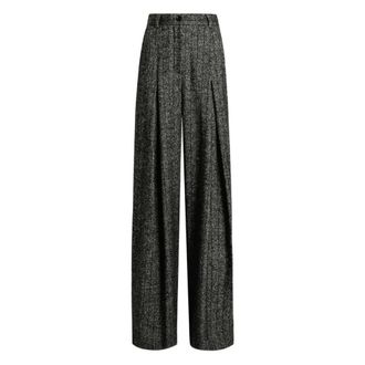 Dolce & Gabbana Femme, Pantalons, Gris, Taille: 34 FR Striped Wool Pantalons