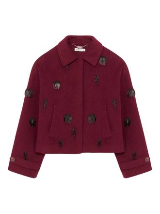 SIMKHAI Katya Jacke mit Perlen - Rot