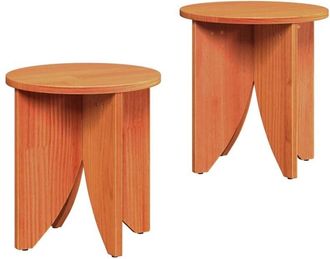 vidaXL Couchtisch 2 pcs Wachsbraun 41,5 x 41,5 x 44 cm Vidaxl