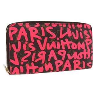 Louis Vuitton Portefeuille long Pre-owned - Monogram Graffiti - Femme - Pre-owned - Rose - Taille: ONE Size