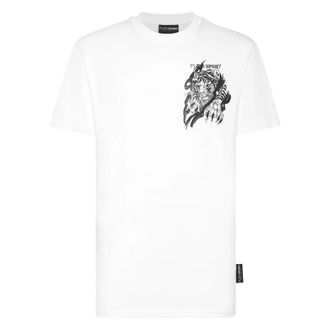 Plein Sport T-Shirt Rundhals Tiger - - Sport - Herren - Wei&szlig; - 4XL