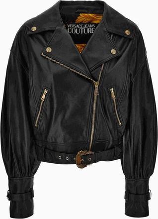 Versace Jeans Couture Femme, Vestes, Noir, Taille: 38 FR Leather Jacket