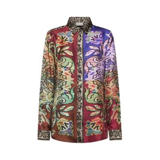 Pierre-Louis Mascia Femme, Blouses et Chemises, Multicolore, Taille: 36 FR Aloe Longsleeve Shirt