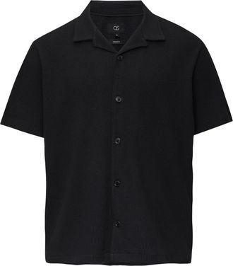 QS by s.Oliver Herren 2149106 Hemd Kurzarm, schwarz 9999, S