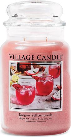 Village Candle Duftkerze im Glas (groß) Dragon Fruit Lemonade - Kerze mit 2-Docht Technologie