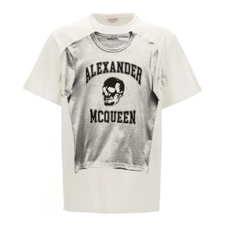 Alexander McQueen Logo Print T-Shirt - - Tops - Herren - Mehrfarbig - S