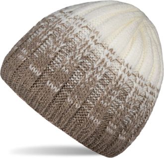 styleBREAKER M&uuml;tze Strickm&uuml;tze Farbverlauf mit Thermo-Fleece