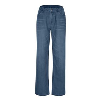 Generic Jean pour femme - Jambes droites - Confortable - Pantalon Boyfriend - Pantalon de loisirs - Coupe droite - Pantalon vintage &eacute;l&eacute;gant - Pantalon baggy e