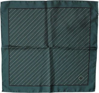 Dolce & Gabbana Homme, Accessoires, Vert, Taille: ONE Size Foulard de poche en soie &agrave; motifs
