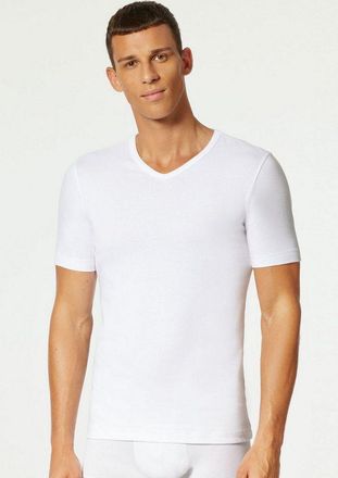 Schiesser T-Shirt Basic (Set) hochwertig, weich, mit V-Ausschnitt im 4er oder 6er Sparpack