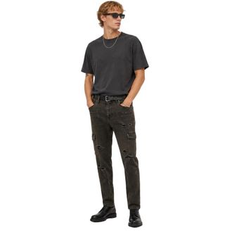 Dolce & Gabbana Homme, Jeans, Noir, Taille: M Pantalon Cargo en Denim de Coton D&eacute;chir&eacute;