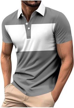 Generic Chemise de golf extensible d&eacute;contract&eacute;e &agrave; manches courtes et col rabattable, l&eacute;g&egrave;re, polyvalente, &eacute;l&eacute;gante, confortable, respirante, pour le travail, 