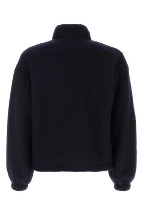 Jil Sander Mens Midnight Blue Wool Blend Sweatshirt 403 Felpe Sweater