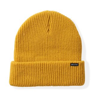 Brixton Becket Beanie, Stretch Knit Hat with Folded Cuff for Men and Women, 100% Acrylic, Mustard, One Size
