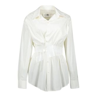 Maison Margiela Taped White Fitted Shirt - - Blouses & Shirts - Damen - Wei&szlig; - S