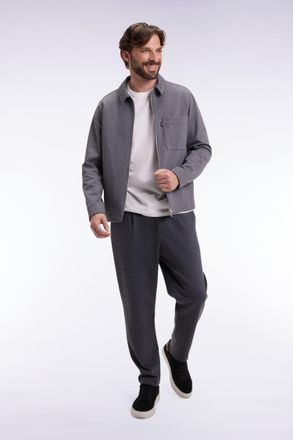 Eden Park Pantalon En Jersey Double Face &Agrave; Taille &Eacute;lastique Gris Coupe Modern