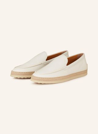 Tod's Tods Loafer Gomma Rafia weiss