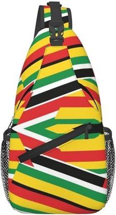 Generic Multifonction Sacoche Homme Bandouliere Art du drapeau jama&iuml;cain Sacs Poitrine Casual Crossbody Bag pour Randonn&eacute;e Femme Cyclisme