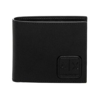 A|X Armani Exchange Homme, Accessoires, Noir, Taille: ONE Size Portefeuille Bifold Texture Lisse