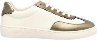 Scotch & Soda Femme, Chaussures, Blanc, Taille: 38 EU Baskets Basses en Cuir