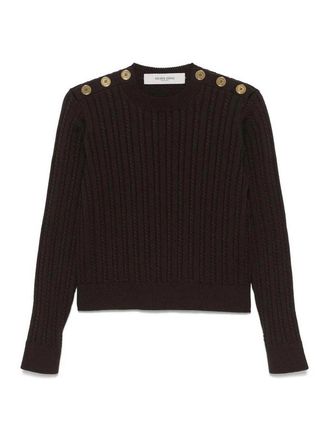 Golden Goose Pull Col Rond - Camel