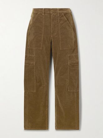 Citizens Of Humanity Pantalon Cargo Barrel En Velours De Coton Mélangé Côtelé Marcelle - Marron