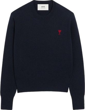 Ami Femme, Pulls, Bleu, Taille: 44 FR Pull ras du cou Ami de Coeur