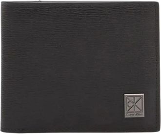 Calvin Klein Homme, Accessoires, Noir, Taille: ONE Size Emblem Logo Bifold Wallet