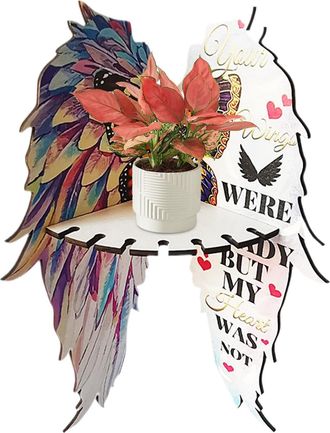 Generic Eckwandregal f&uuml;r Pflanzen, Eckregal aus Holz montiert - Organizer f&uuml;r dekorative Pflanzen mit eckigen Fl&uuml;geln, Organisation f&uuml;r zu Hause, Dekoration v