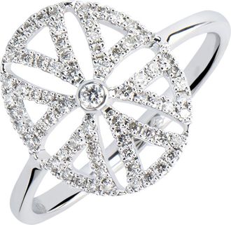 Edenly Ring Schicksal - Arabesk Variation - 18 Karat Weißgold und Diamanten