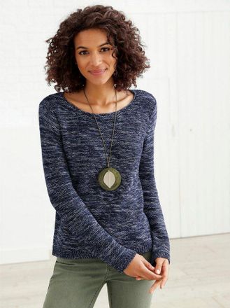 Witt Strickpullover Pullover Langarm Links-Strick
