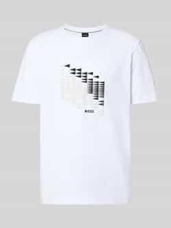 HUGO BOSS Relaxed Fit T-Shirt aus Baumwoll-Mix Modell TS_NETWORK FLAG