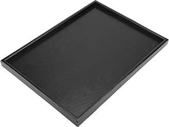 RAGUSO Plateau de Service Multifonctionnel Black Classic Try Tea Try for Cafe Dishs Try(40 * 30cm)