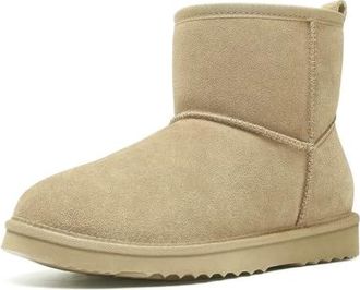 Generic NYSBH Mini bottes de neige dhiver pour femme doubl&eacute;es en peluche en daim chaudes et confortables, Couleur sable., 37.5 EU