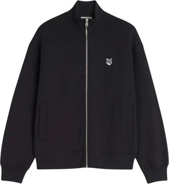 Maison Kitsun&eacute; Homme, Sweatshirts et sweats &agrave; capuche, Noir, Taille: M Fox Head Zipped Comfort SweaT-shirt