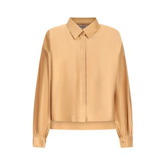 Max Mara Damen, Blusen & Hemden, Beige, MGr&ouml;&szlig;e